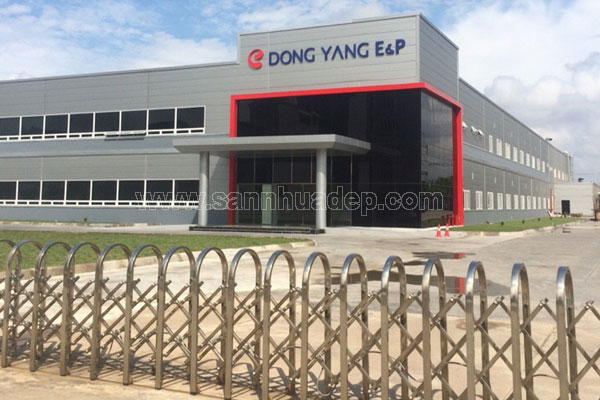 Sàn nhựa ngoài trời - Dự án thi công sàn nhựa, sàn vinyl tĩnh điện nhà máy Dongyang E&P.